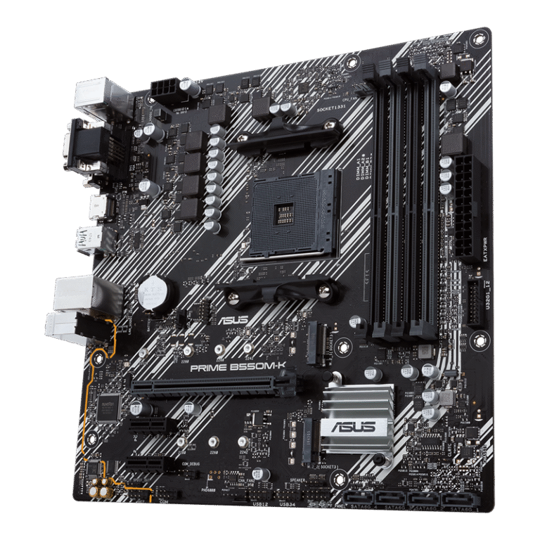 AMD B550 (Ryzen AM4) micro ATX motherboard with dual M.2, PCIe 4.0, 1 ...